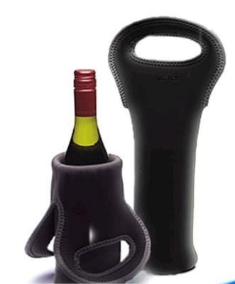 China Hot-selling High quality Neoprene Wine holder Water bottle bag Bottle tote bag for sale