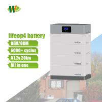 China 20KWh 51.2v Solar Hybrid Inverter Lifepo4 Battery Pack Solar Power System For Home for sale