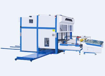 China Auto Flip Flop Pallet Stacker Machine for Corrugated Cardboard - 12,000 pcs/hour, 1700×1700mm Max Size for sale