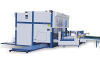 China Auto Flip Flop Pallet Stacker Machine for Corrugated Board - 1500×1500mm to 1700×1700mm Size Range, 12,000 pcs/hour Speed for sale