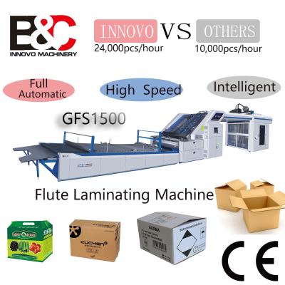 China Intelligent Automatic Corrugated Board Flute Laminator Machine 200m/min 160mm Anilox Roller for sale