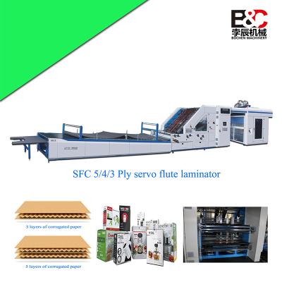 China Servo 5 Ply Automatic Flute Laminating Machine SFC1500 160m/min for Corrugated Board for sale