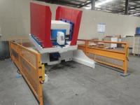 China Automatic Stacker Pile Pallet Turner Machine With Dust Removing And Air Aligning for sale