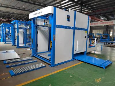 China Auto Flip Flop Pallet Stacker Machine 1500x1500mm 12000pcs/h for Corrugated Cardboard Flute Laminator for sale