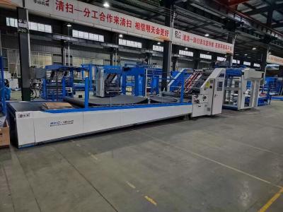China 180m/min High Speed Flute Laminator Machine for Paperboard - 1500-2200mm Size Range, 22-30kW Power for sale