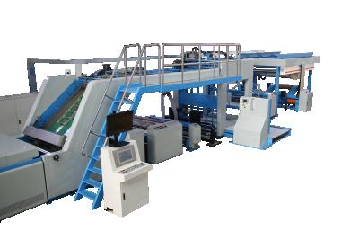 China High Speed Flute Laminator Machine 150m/min Line Speed 12000P/h Laminating Speed for sale