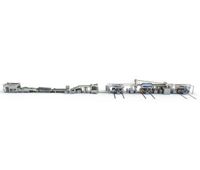 China Single Facer Corrugated Board Litho Laminator Machine 1450mm 1650mm Flip Flop Stacker Line for sale