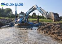 China JULONG Amphibious Dredger Equipped With Bucket And Suction Pump 6.5 M Dredging Depth for sale