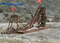 China Small Bucket Chain Sand Dredger With 60 M3/H Sand / Gold Dredging Capacity for sale