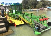 China Steel Water Surface Cleaning Boat Aquatic Weed Harvester with Paddle Wheels Propulsion System for sale