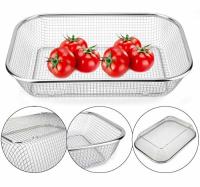 China 14 Inches Silverware Drying Basket Stainless Steel Rectangle Kitchen Supply for sale