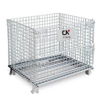 China Stackable Wire Mesh Storage Cages Customized Collapsible for sale