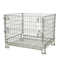 China Heavy Duty 800kg Welded Wire Mesh Cage Stacking Collapsible Logistic Storage Metal for sale