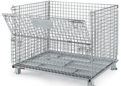 China Stainless Steel 304 1.5t Wire Mesh Storage Cages Warehouse Metal Folding for sale
