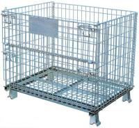 China Galvanized Folding 304l Wire Storage Cage Goods Storage In Warehouse for sale