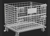 China Steel Q235 1500kg Wire Mesh Storage Cages Pallet Stackable Metal Container for sale