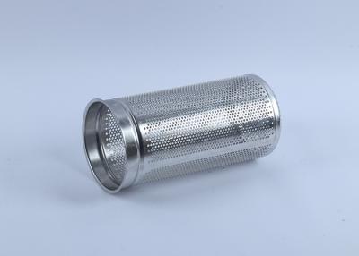China Industrial Liquid Filtration 316 Stainless Steel Strainer Basket , Perforated Mesh Filter for sale