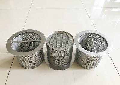 China 100mm Basket Silver Strainer Filter Wire Mesh Filter Stainless Steel Punching for sale