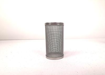 China Edge Packed Sliver Cylinder Filter Mesh Customized Diameter Rust Resistance for sale