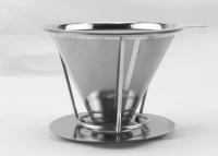 China SS304 Reusable Paperless Metal Mesh Coffee Filter Custom Made for sale