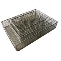 China Reusable Medical Disinfection Wire Mesh Instrument Sterilization Basket 304 316 for sale