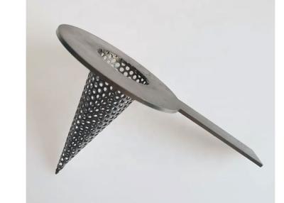 China 304 Stainless Steel Perforated Cone Funnel Screen Cartridge Filter Tube Temporary for sale