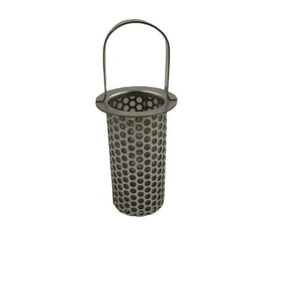 China SS304 SS316 Stainless Steel Strainer Basket Silver Color for sale