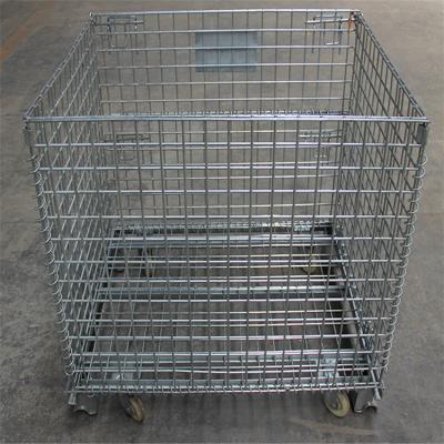 China Custom Portable Folding Storage Cage , Mesh Cages For Storage  Powder coated for sale