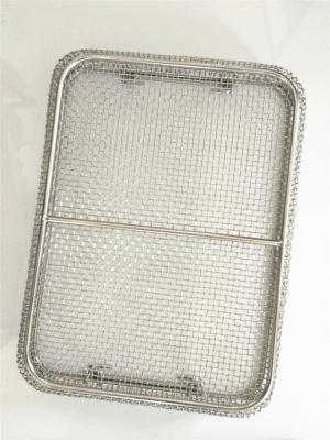 China 304 Stainless Steel Filter Basket , Metal Mesh Basket Folding No Burrs for sale