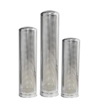 China 180*740mm Stainless Steel Sintered Metal Filter Perforated Support Strainer Basket Screen for sale