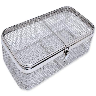 China 0.5-5mm Wire Diameter	Stainless Steel Mesh Basket With Lid 3-10mm Aperture for sale