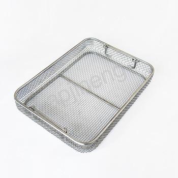 China Silver Wire Mesh Basket Stainless Steel 304 316 For Cleaning / Sterilization for sale