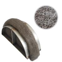 China SS Knitted Wire Mesh , Demister Wire Mesh Pad With Steel Bar Support Grid for sale