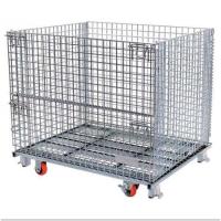 China Warehouse Stackable Pallet Cages Heavy Duty Ganvalnized Zinc Plated Surface for sale
