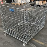 China Industrial Roll Wire Mesh Pallet Box Collapsible Electric Galvanized Surface for sale