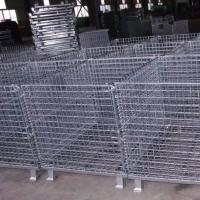 China Supermarket Stainless Steel Metal 2.5mm Wire Mesh Storage Cages for sale