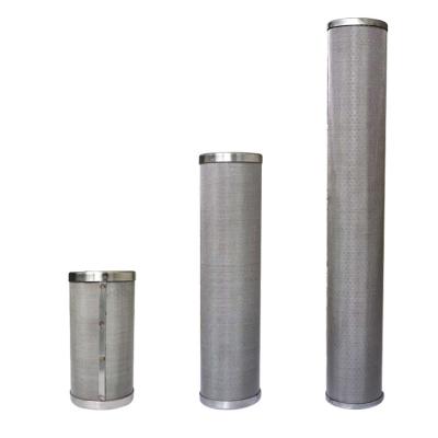 China Stainless Steel water filtration Silver Metal Filter Cartridge for sale
