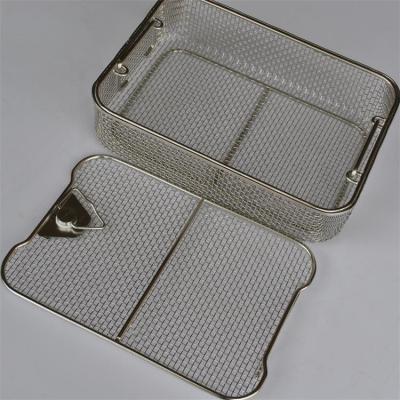 China Square Hole 0.64mm Wire Mesh Fruit Bowl Electrolytic Polishing for sale