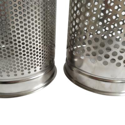 China Straight Tube #2 Mesh Filter Basket Strainer Wire Mesh Basket for sale