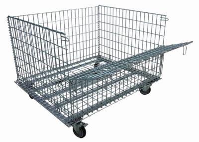 China 1000kg Galvanized Stacked Wire Mesh Storage Cages Turnover Box for sale