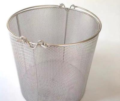 China 304 Material Stainless Steel Wire Mesh Washing Basket Metal Basket Strainer for sale