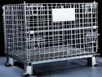 China Folding Heavy 1000kg Metal Mesh Storage Cages for sale