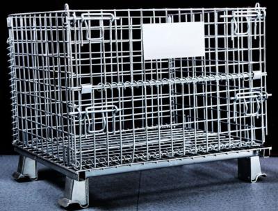 China Folding Heavy 1000kg Metal Mesh Storage Cages for sale