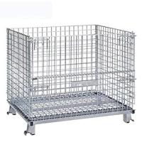 China Customized Large 800kg Wire Mesh Storage Cages Foldable Stainless Steel for sale