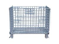 China 1t Wire Mesh Pallet Cage Industrial Material Handling Stackable Welded Steel Transport for sale
