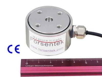 China Flange to Flange Load Cell 50kg Press Force Sensor 500N Thrust Force Measurement for sale