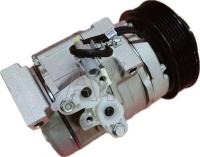 China TOYOTA FORTUNER AC Compressor with PV7 Grooves 120mm Pulley Diameter and 12V Rated Voltage for R134a Refrigerant for sale