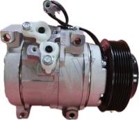 China TOYOTA FORTUNER AC Compressor with PV7 Grooves 120mm Pulley Diameter and 12V Rated Voltage for R134a Refrigerant for sale