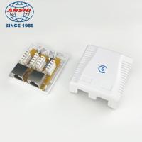 China Double Port FTP Surface Mount Box CAT6 3U Gold Plating for sale