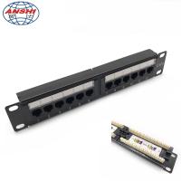 China 1U 10 Inch 12 Port CAT5E CAT6 UTP Rack Mount Patch Panel 110 IDC Type for sale